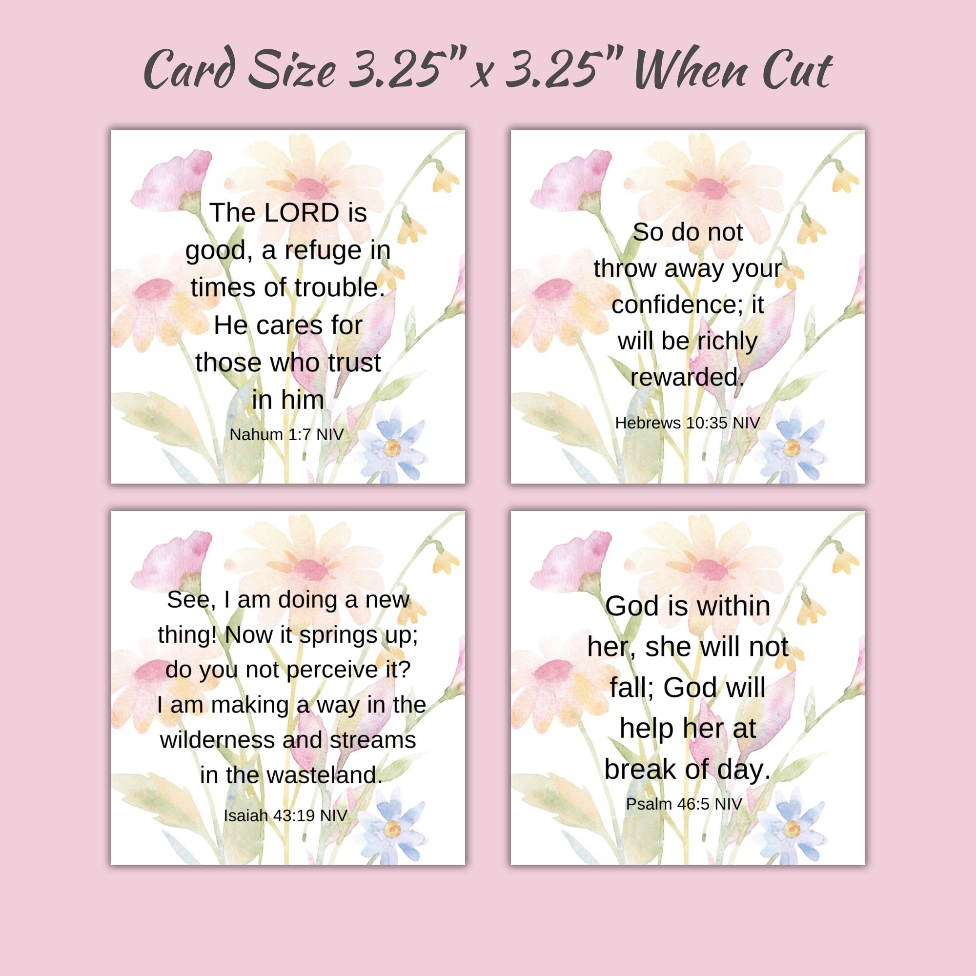 30 Printable Scripture Cards for Encouragement | Inspirational Bible ...