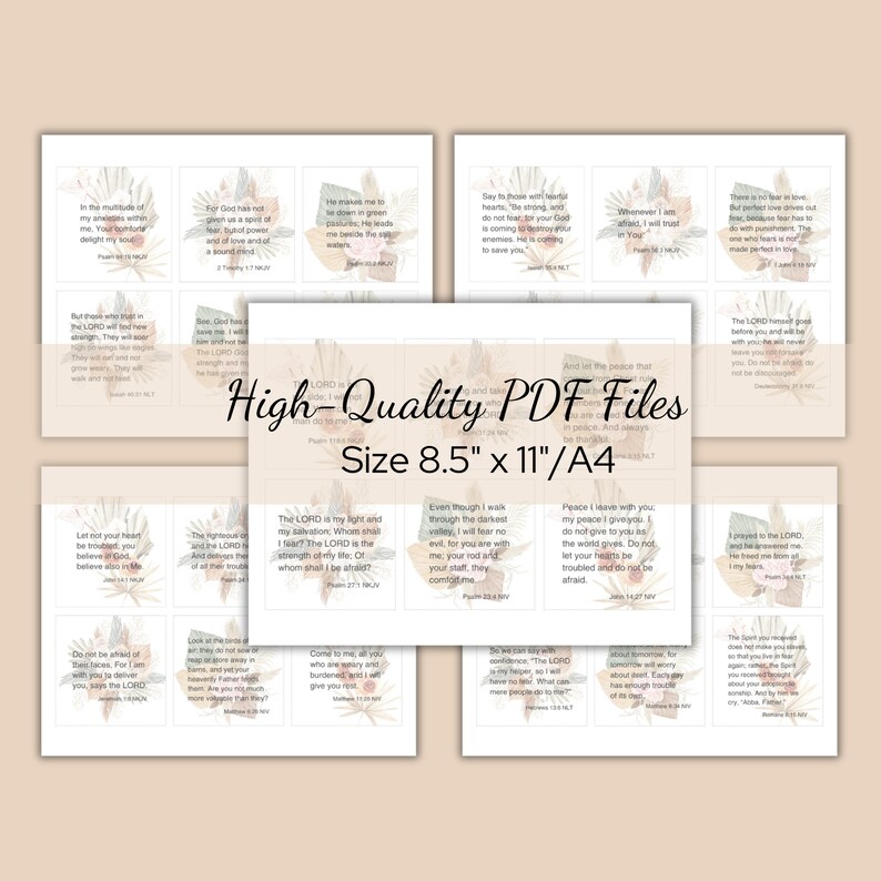 Printable Bible Verse Cards for Anxiety Relief |anxiety Relief ...