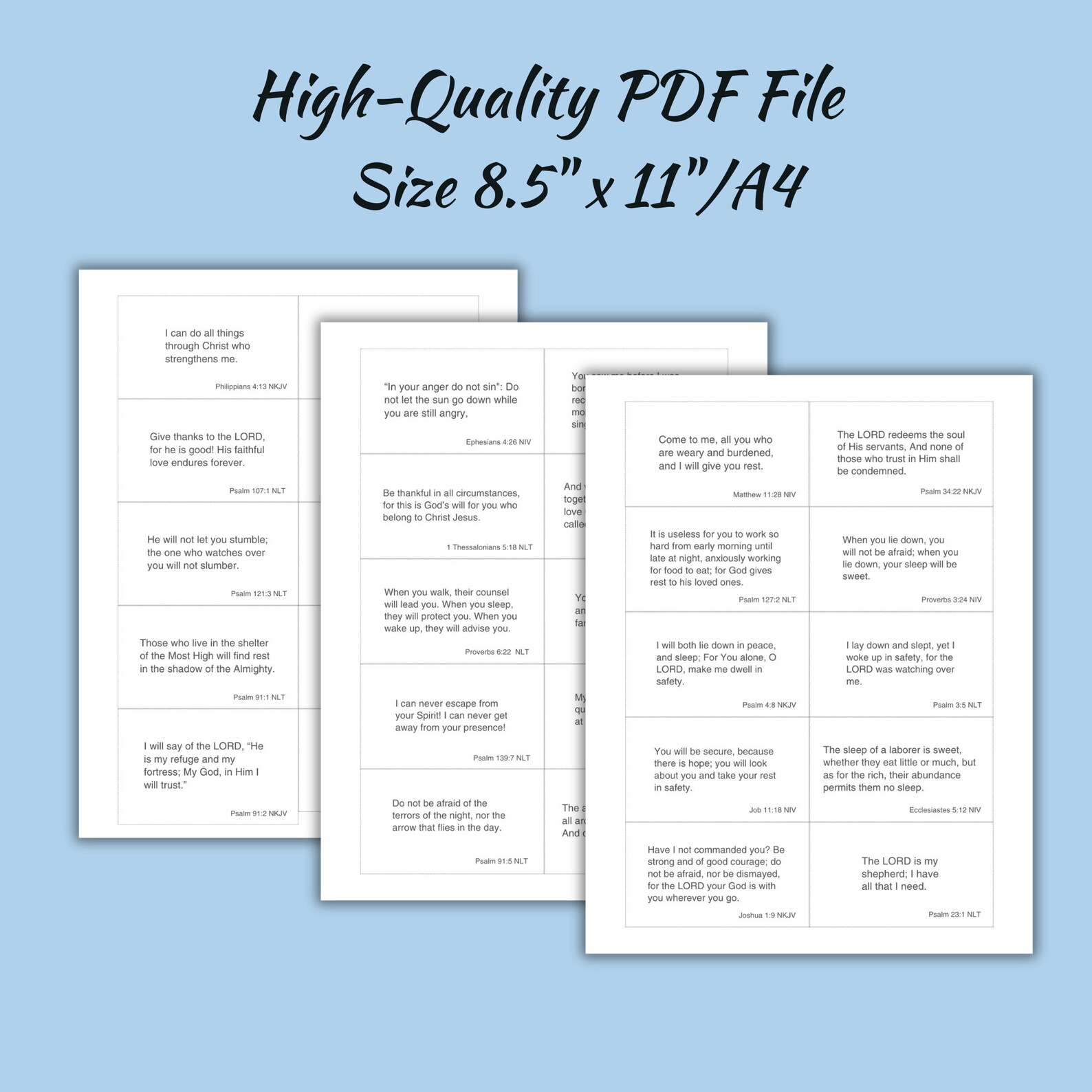 30 Printable Bedtime Scripture Cards | Minimalist Scripture Cards ...