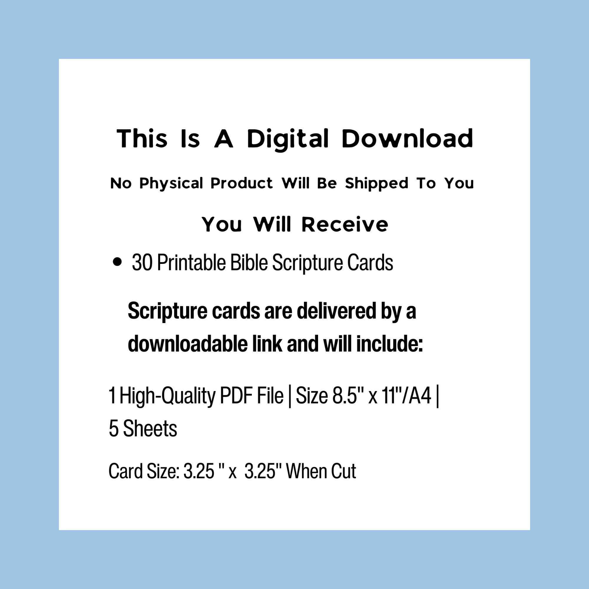 30 Printable Bedtime Scripture Cards | Nighttime Scripture Cards ...