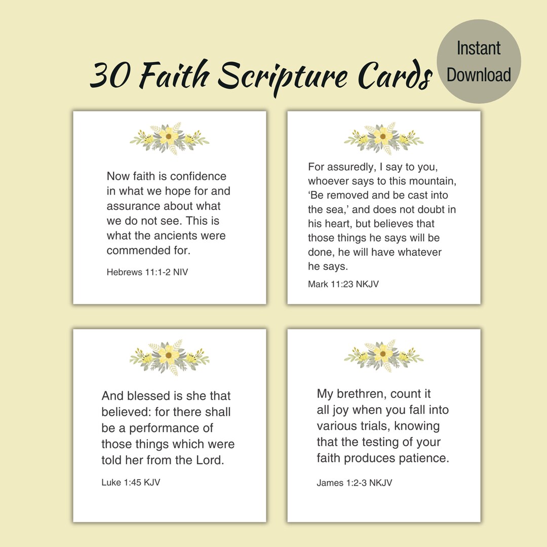 30 Printable Scripture Cards to Grow Your Faith| Bible Verse Cards ...