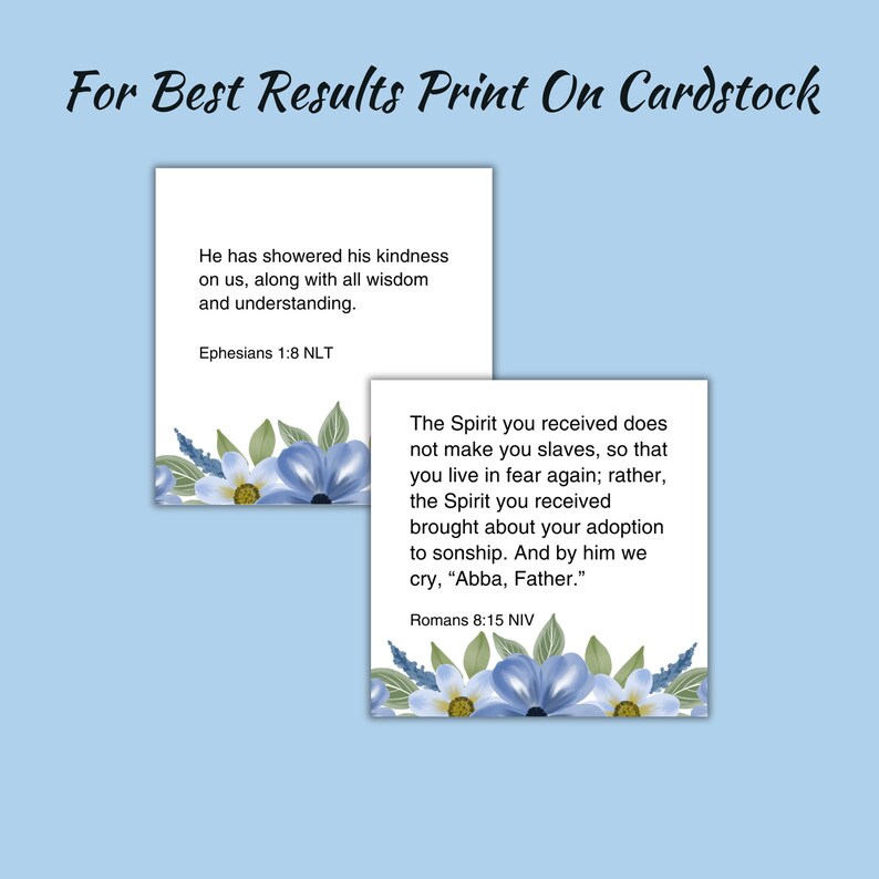 30 Identity in Christ Scripture Cards | Printable Bible Verse Cards ...