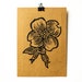 Black Cat Block Print: 5x7 Inches on Kraft Paper - Etsy