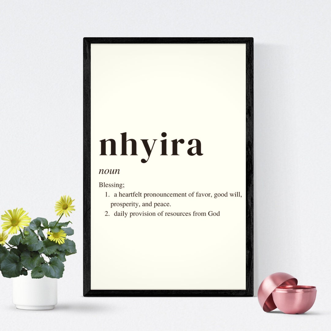 Nhyira Digital Print Wall Art | Ghanaian/african Wall Art | Christian ...