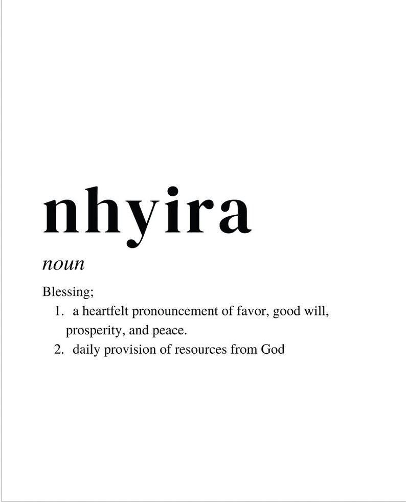 Nhyira Digital Print Wall Art | Ghanaian/african Wall Art | Christian ...