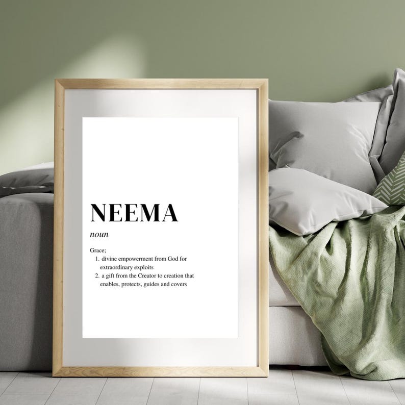 NEEMA Digital Print Wall Art | Swahili/african Wall Art | Christian ...