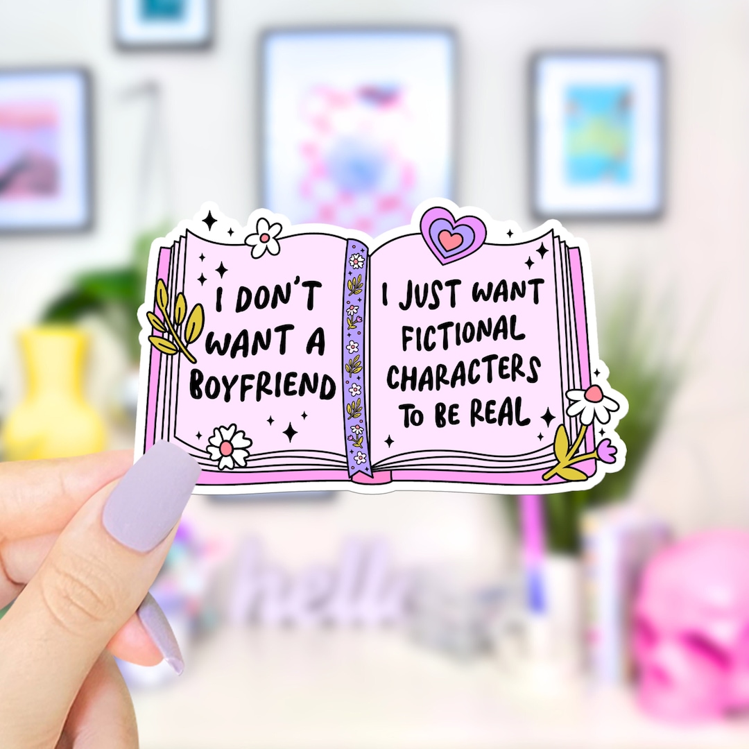 Funny Book Waterproof Sticker, Waterproof Sticker, Vinyl Sticker, Book ...