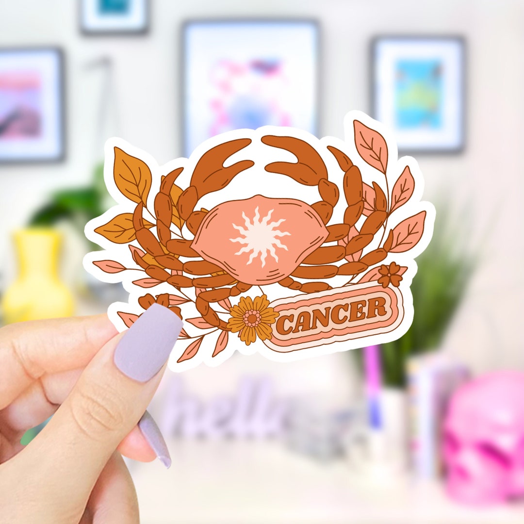 Cancer Sticker, Waterproof Sticker, Vinyl Sticker, Zodiac Vinyl Sticker ...