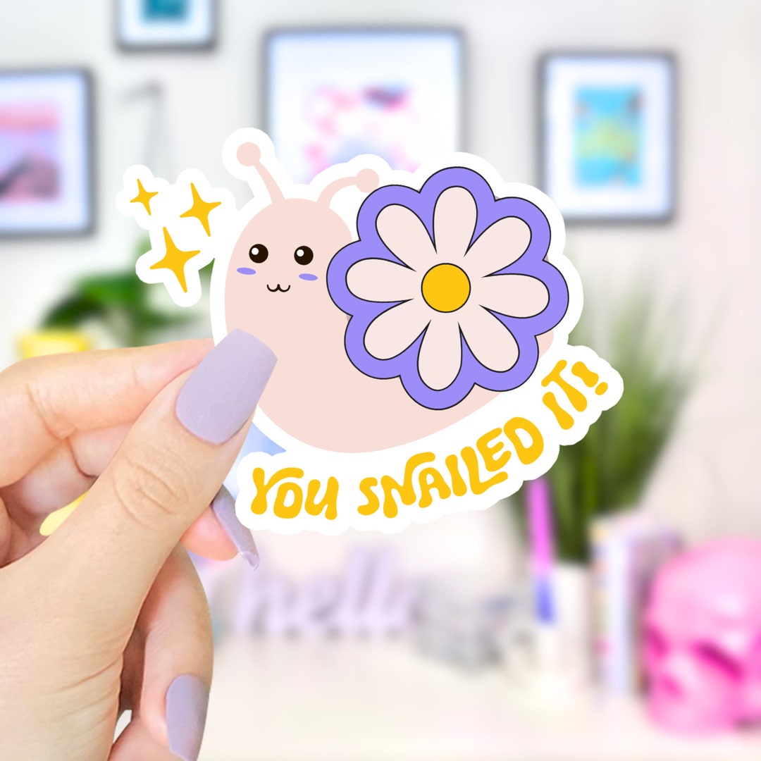 Snail Sticker, Waterproof Sticker, Vinyl Sticker, Cute Sticker ...