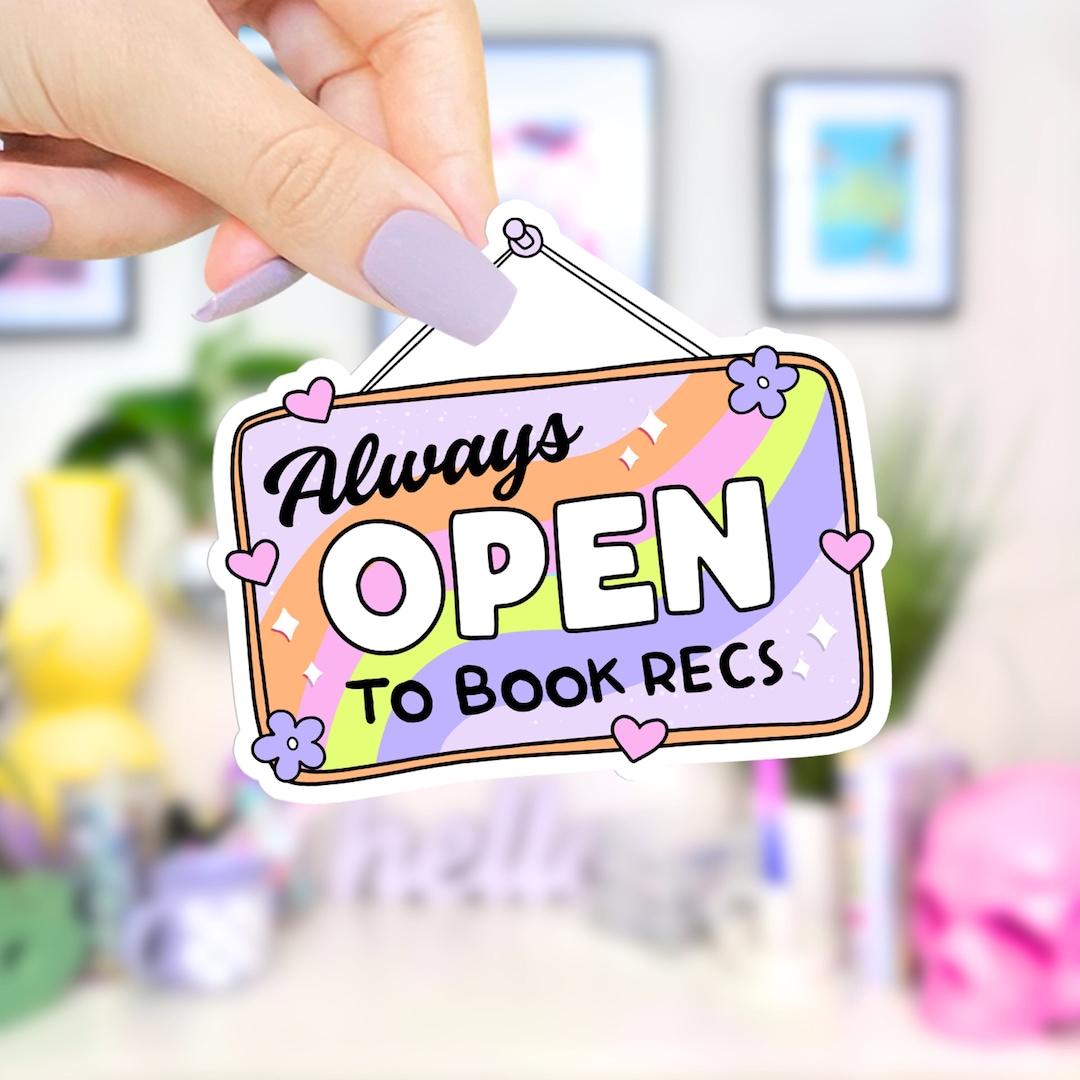 Book Waterproof Sticker, Waterproof Sticker, Vinyl Sticker, Book Lover ...