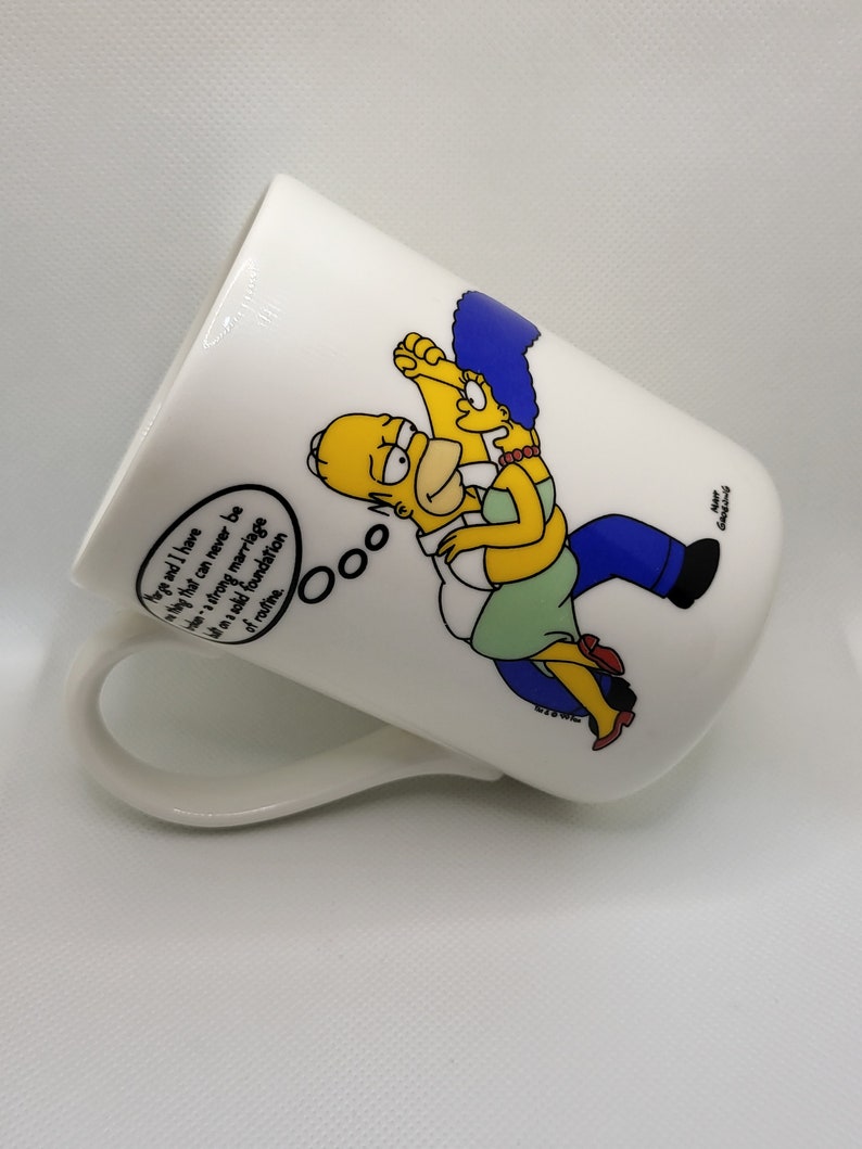 Rare Vintage 90s Simpsons Mug Homer and Marge - Etsy