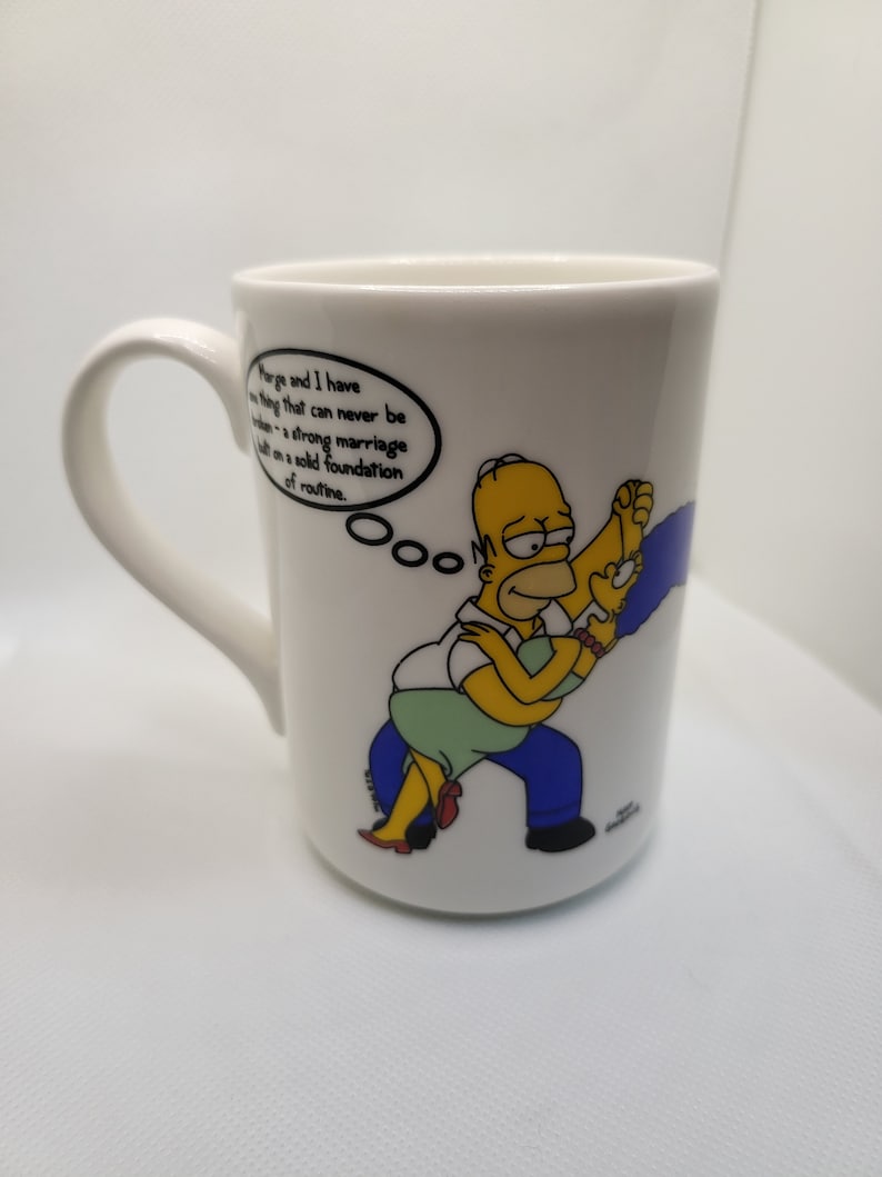 Rare Vintage 90s Simpsons Mug Homer and Marge - Etsy