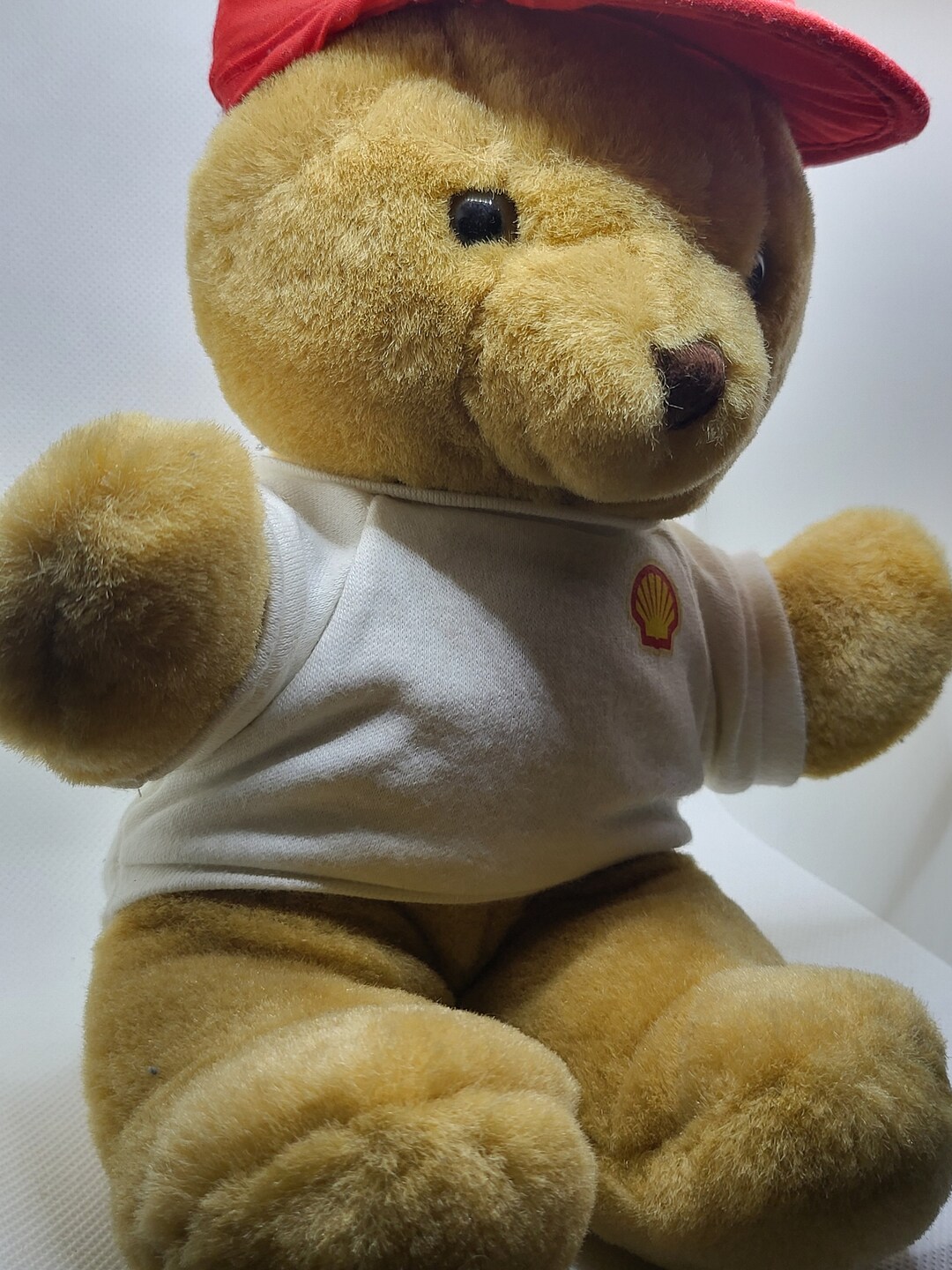 Shell Oil and Gas Plush Teddy Bear Toy With Red Cap Age 3+ Small 25cm ...