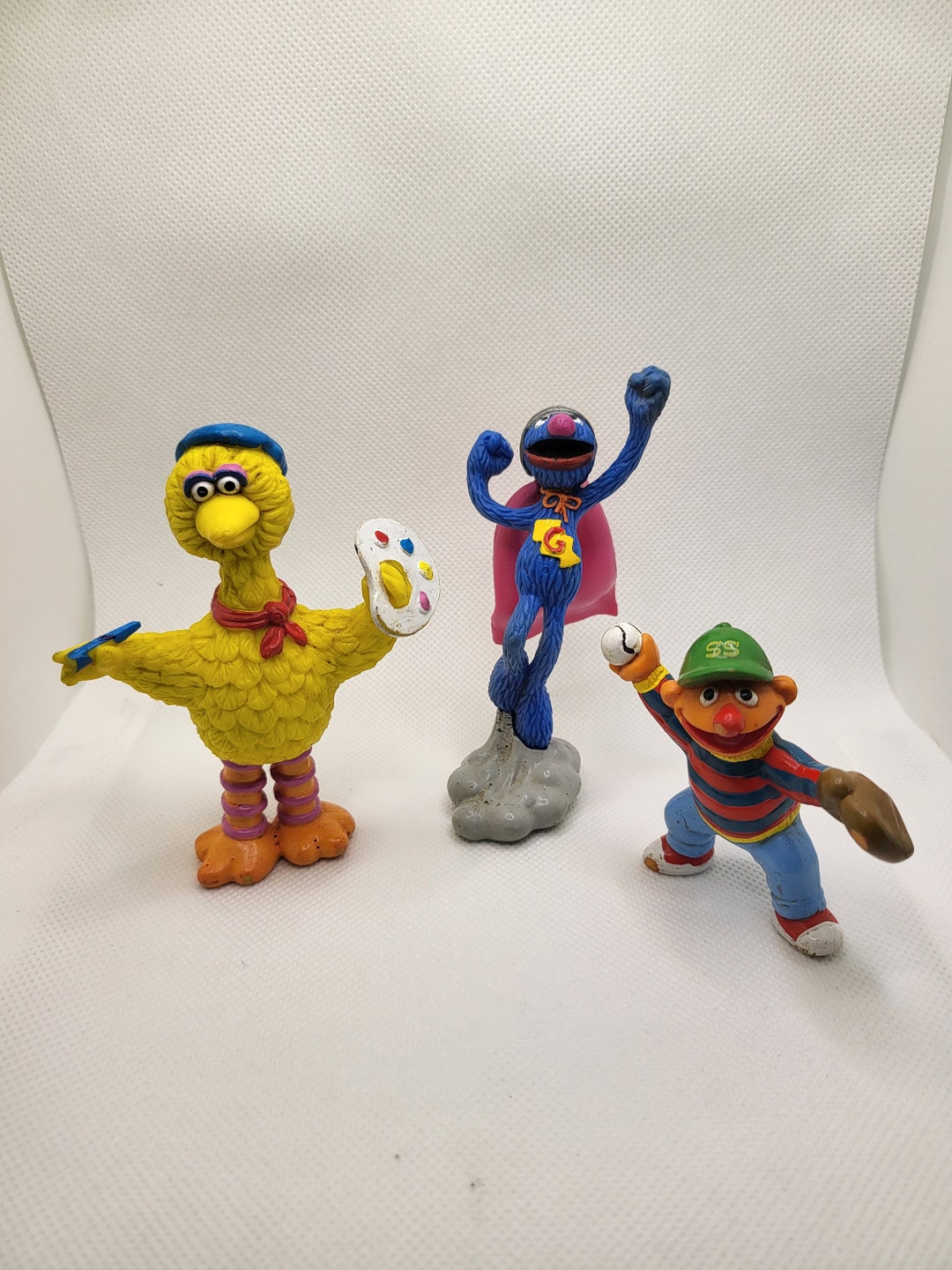 3 Vintage Sesame Street Pvc Figures - Etsy