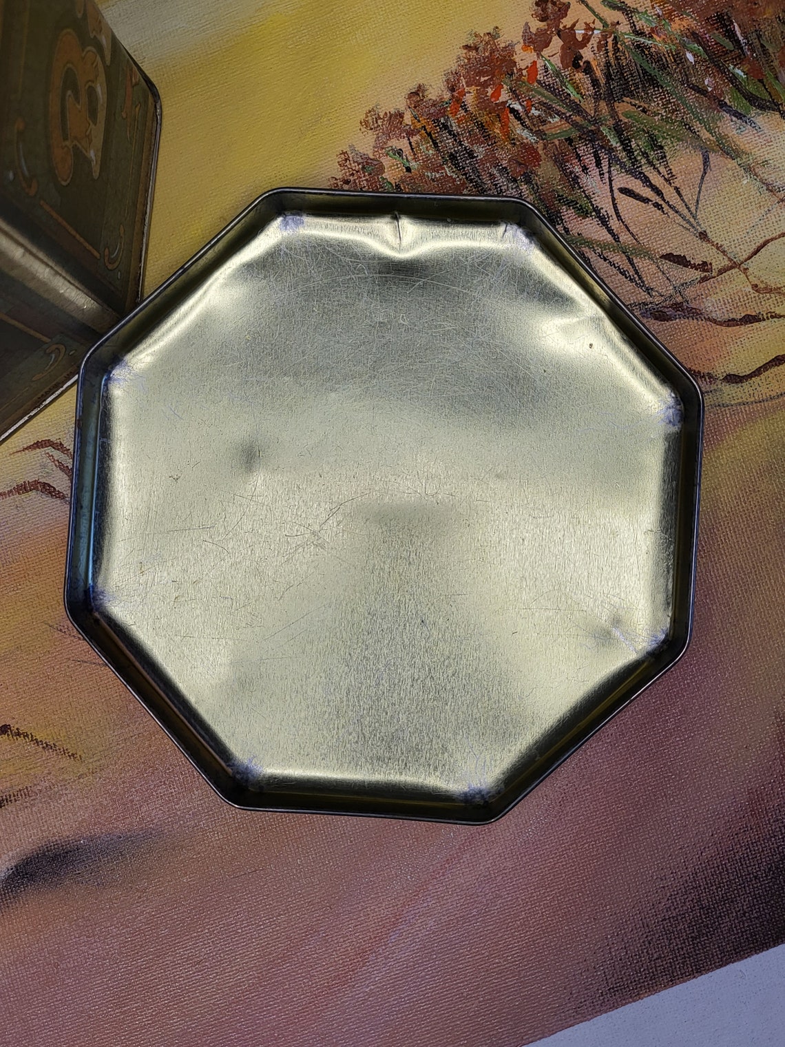 Vintage Tin-advertising/confectionery-betty Butter Brand Biscuits-green ...