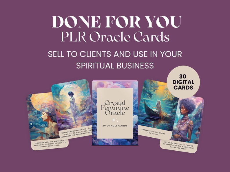 PLR Oracle Card Deck for Manifestation and Intuition, Done for You ...