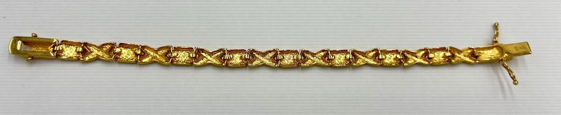 Sterling Silver 925 FAS Thailand Bracelet - Gold Tone Finish - 7.5 in ...
