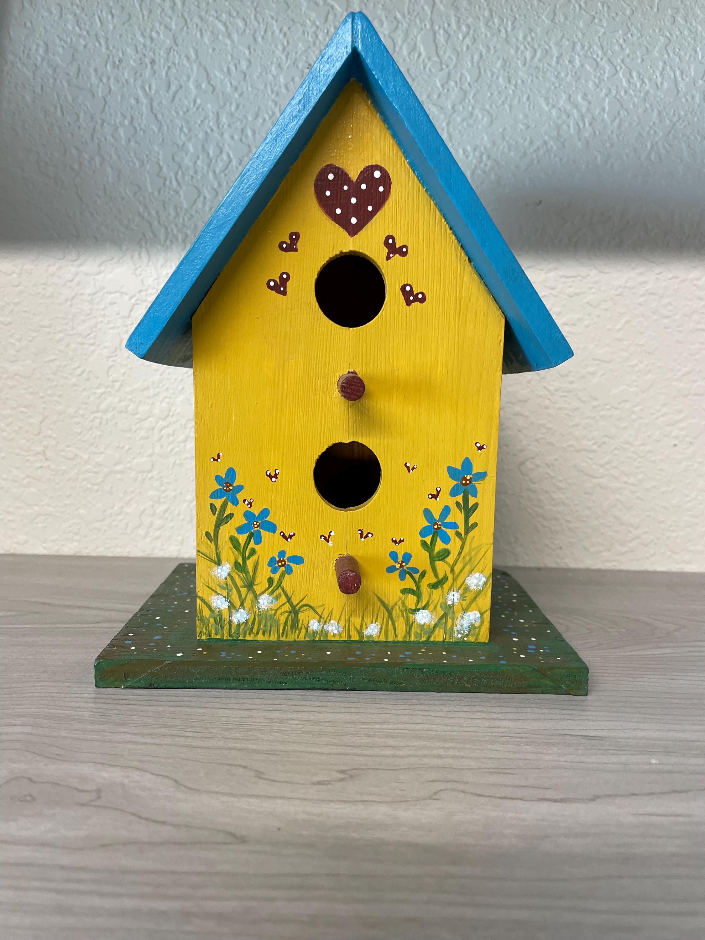 Rustic Birdhouse Acrylic Paintings