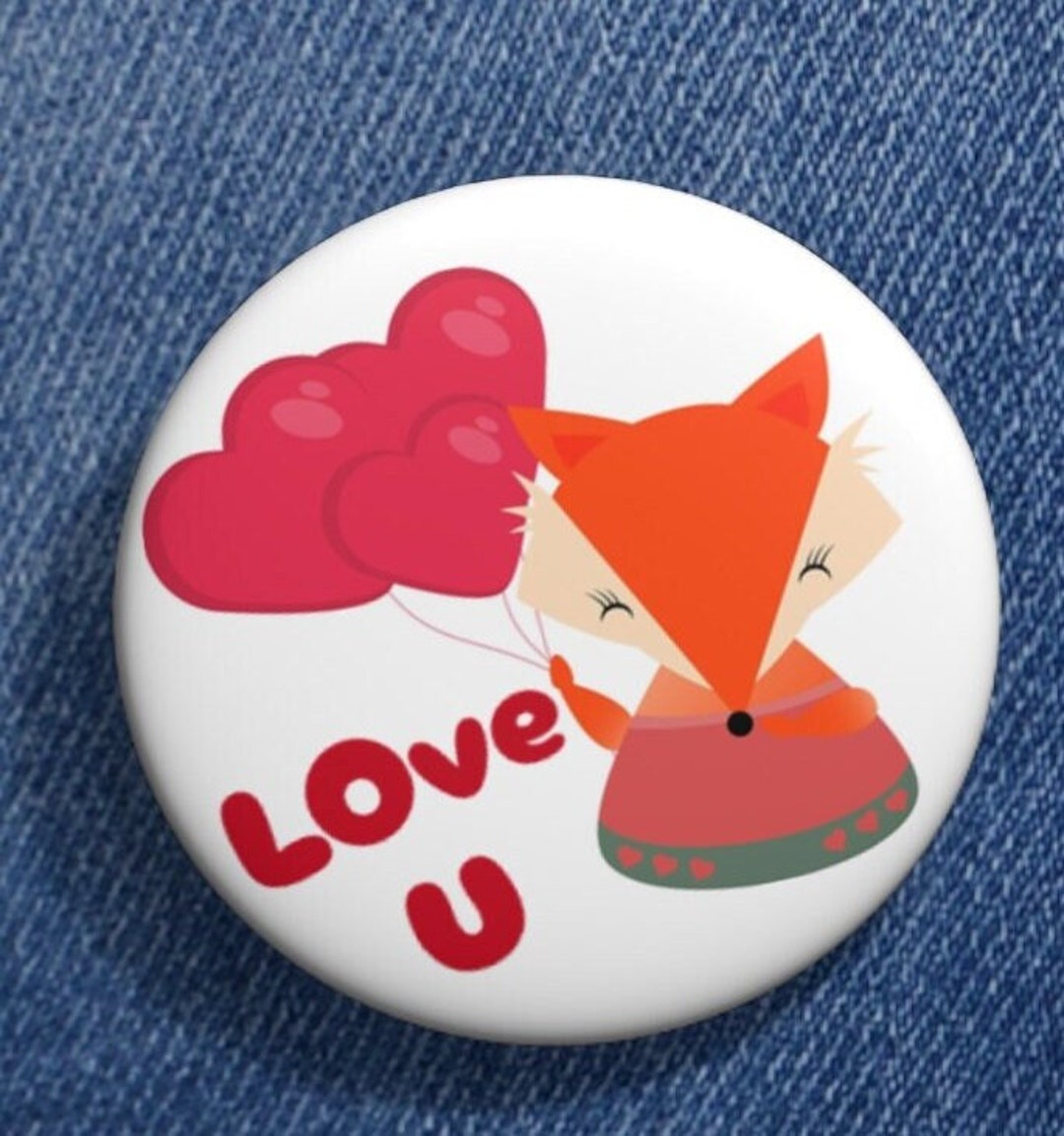 Valentines Day Love U Pin Buttons Gift for Husband, Boyfriend ...