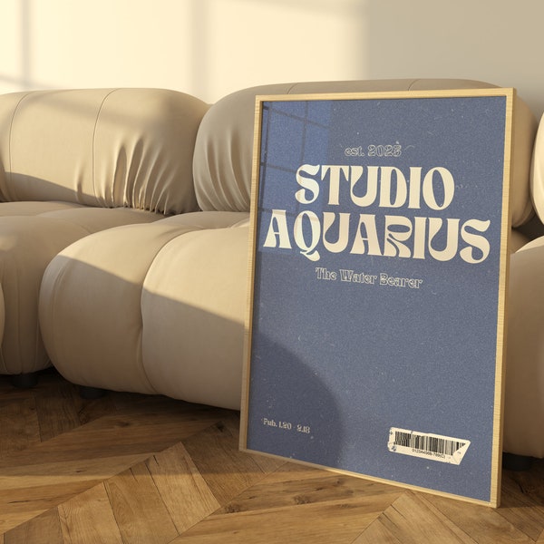 Blue Magazine Cover Art Print - Etsy