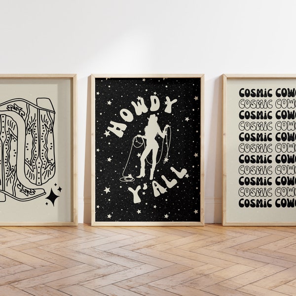 Cosmic Cowgirl Poster - Etsy