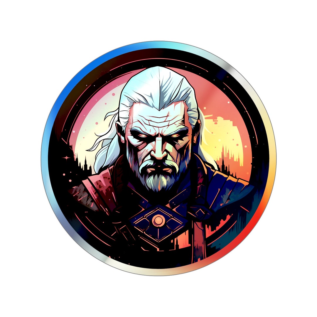 The Old Witcher: Holographic Sticker, Decal - Etsy