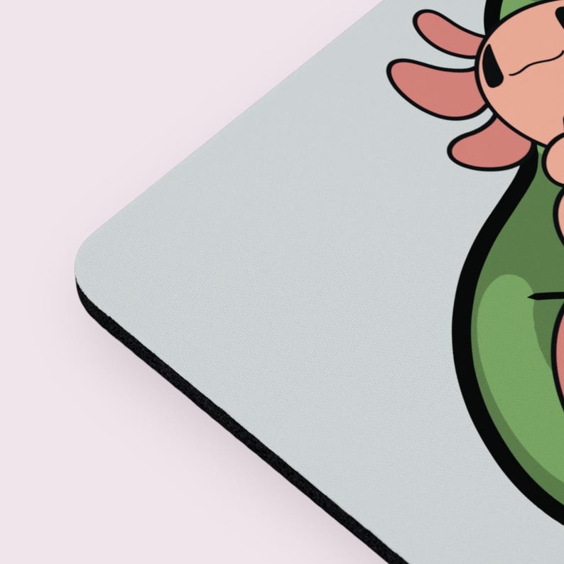 Chillin Chibi Axolotl Mouse Pad - Cute Bookworm Desk Accessories ...