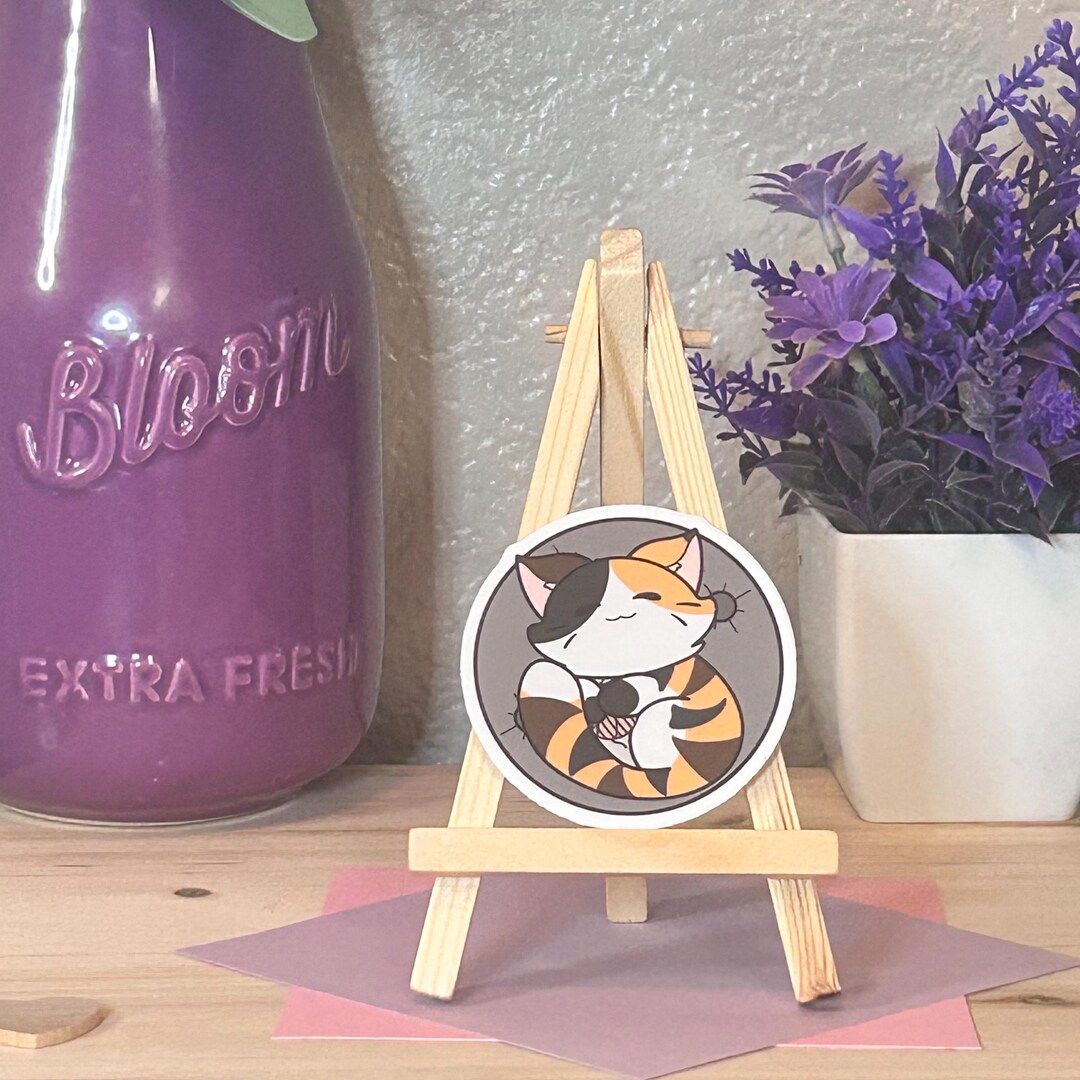 Cozy Chibi Calico Cat 2.5” Vinyl Sticker - Etsy