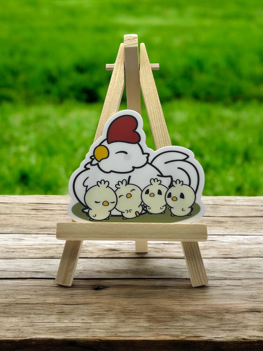 Adorable Hen & Chicks Vinyl Sticker - Fun Addition to Your Water Bottle ...