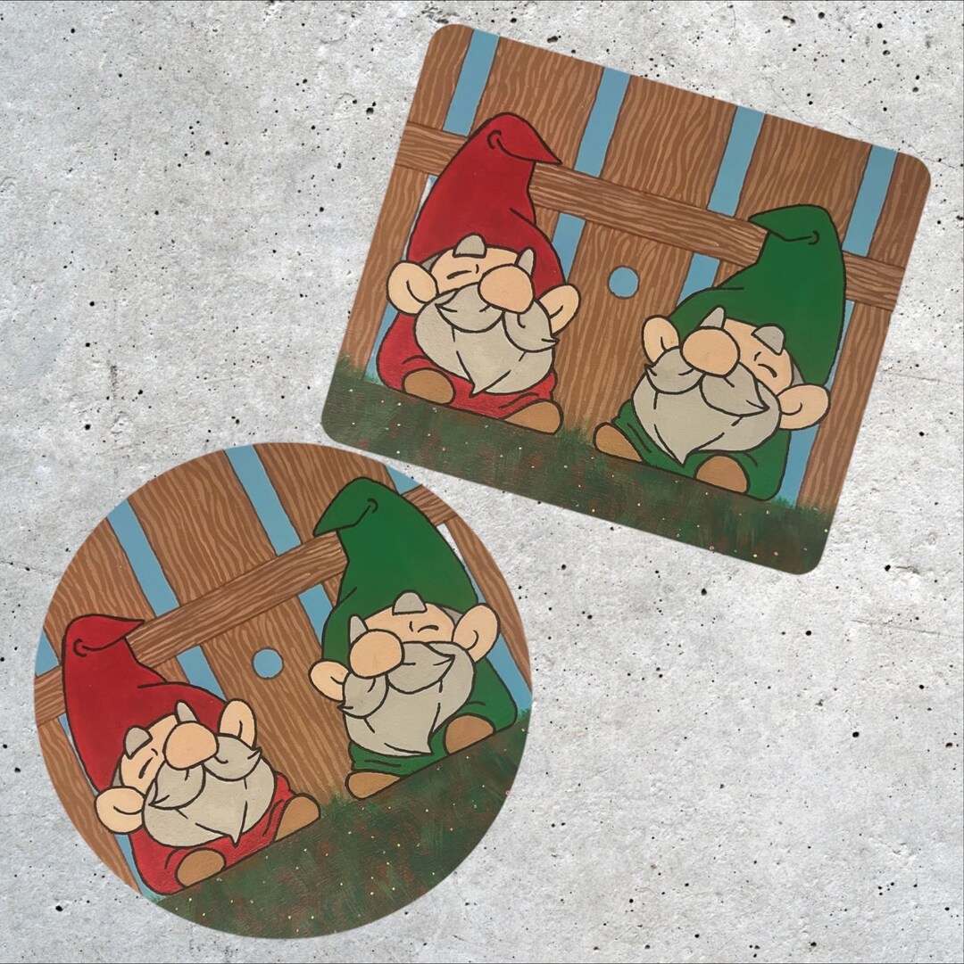 Cute Chibi Garden Gnomes Mouse Pad - Fun & Functional Desk Accessory ...