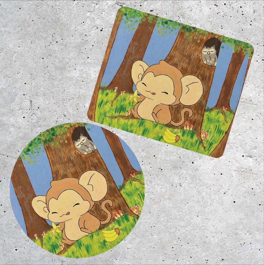Adorable Monkey Mouse Pad - Fun and Functional Desk Accessory - Etsy