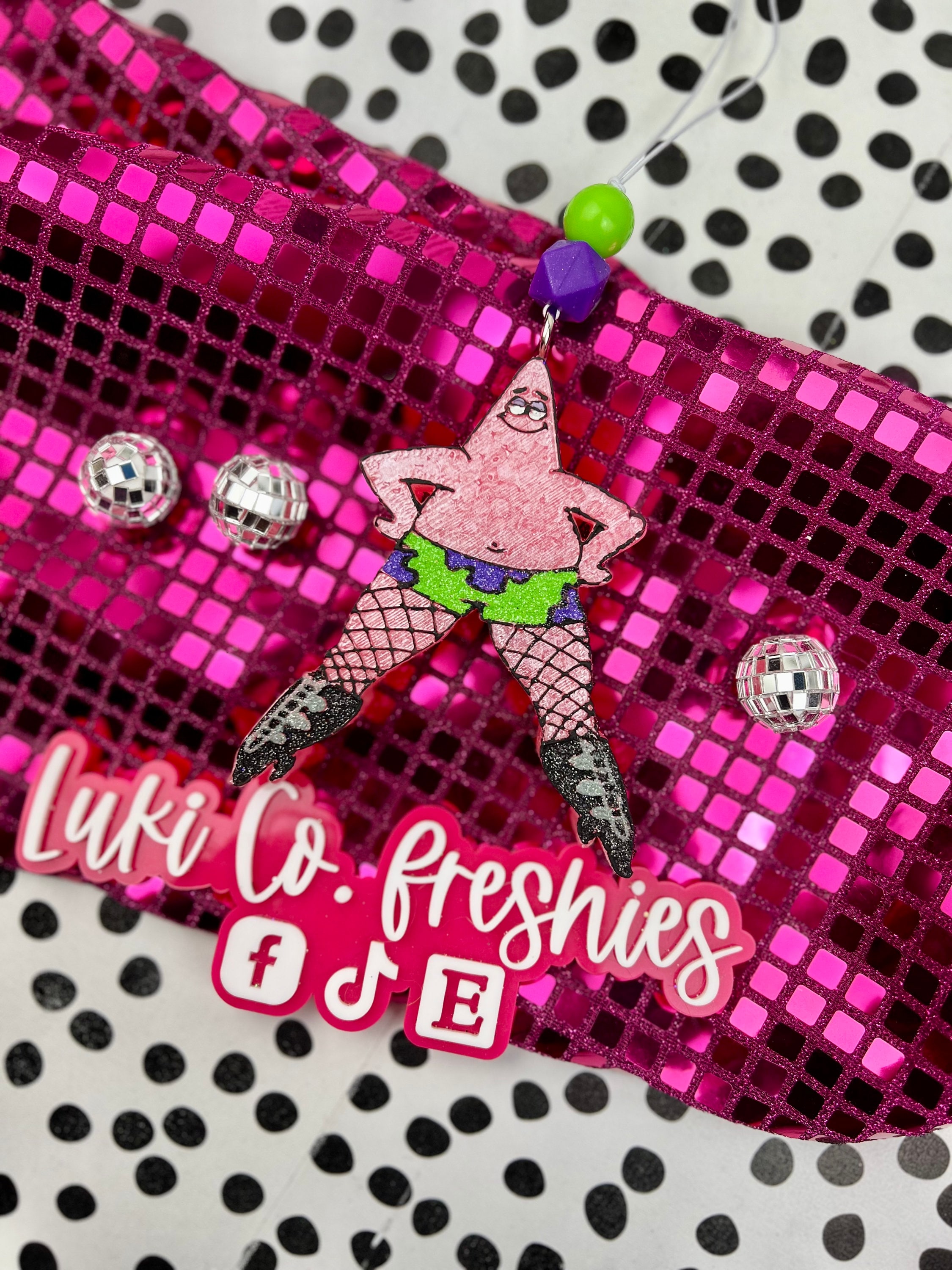 Patrick Star Fish Net Funny Car Freshie - Etsy