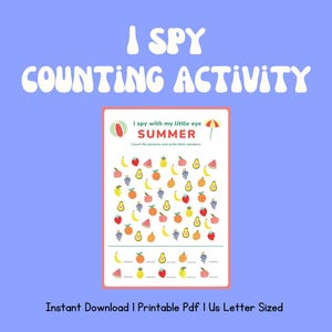 I Spy Counting Activity for Kids Students and Teachers Homeschooler - Etsy