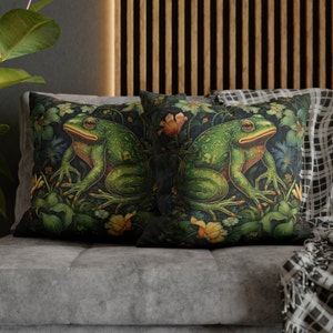 William Morris Inspired Frog Pillow | Unique Housewarming Gift for Frog ...