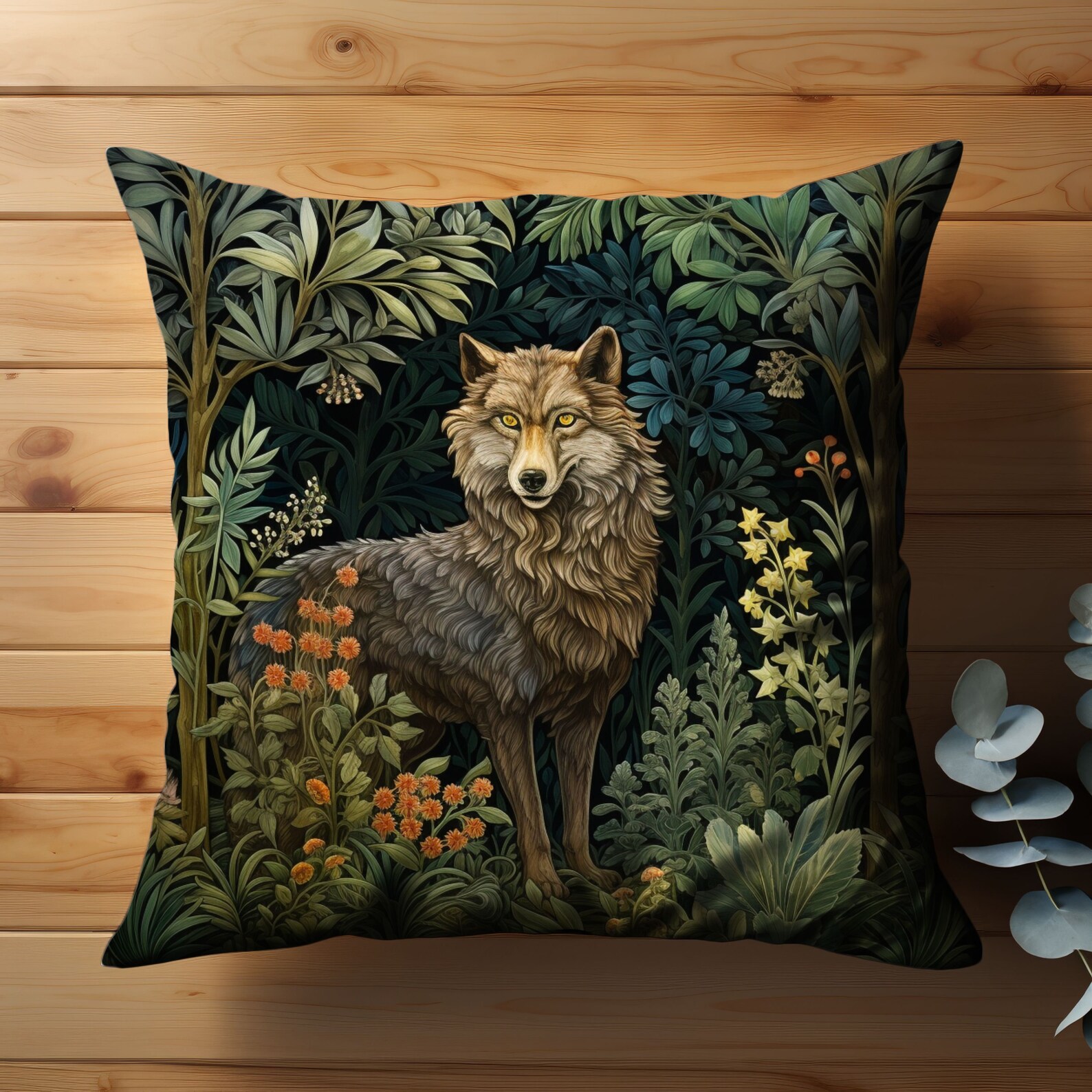 Wolf Throw Pillows | Rustic Lodge Decor | Cabin in the Woods Decor ...