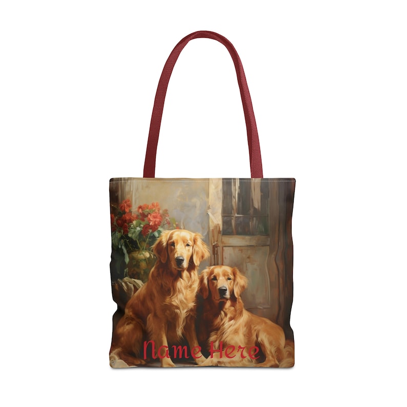 Golden Retriever Tote Bag Personalized Weekender Tote Bag Golden ...