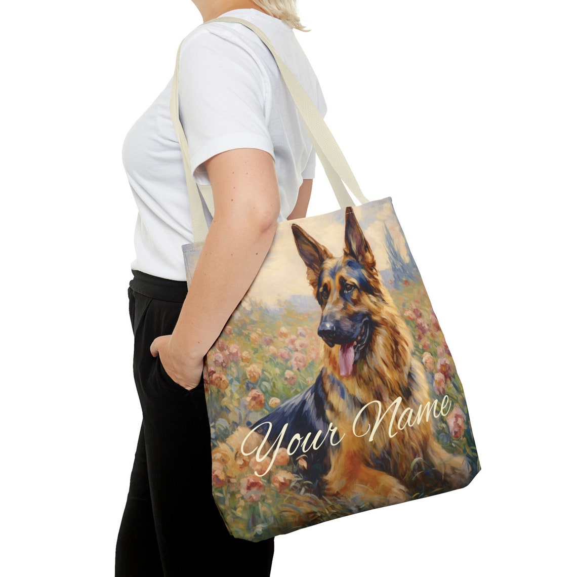 German Shepherd Tote Bag Personalized Weekender Tote Bag German ...