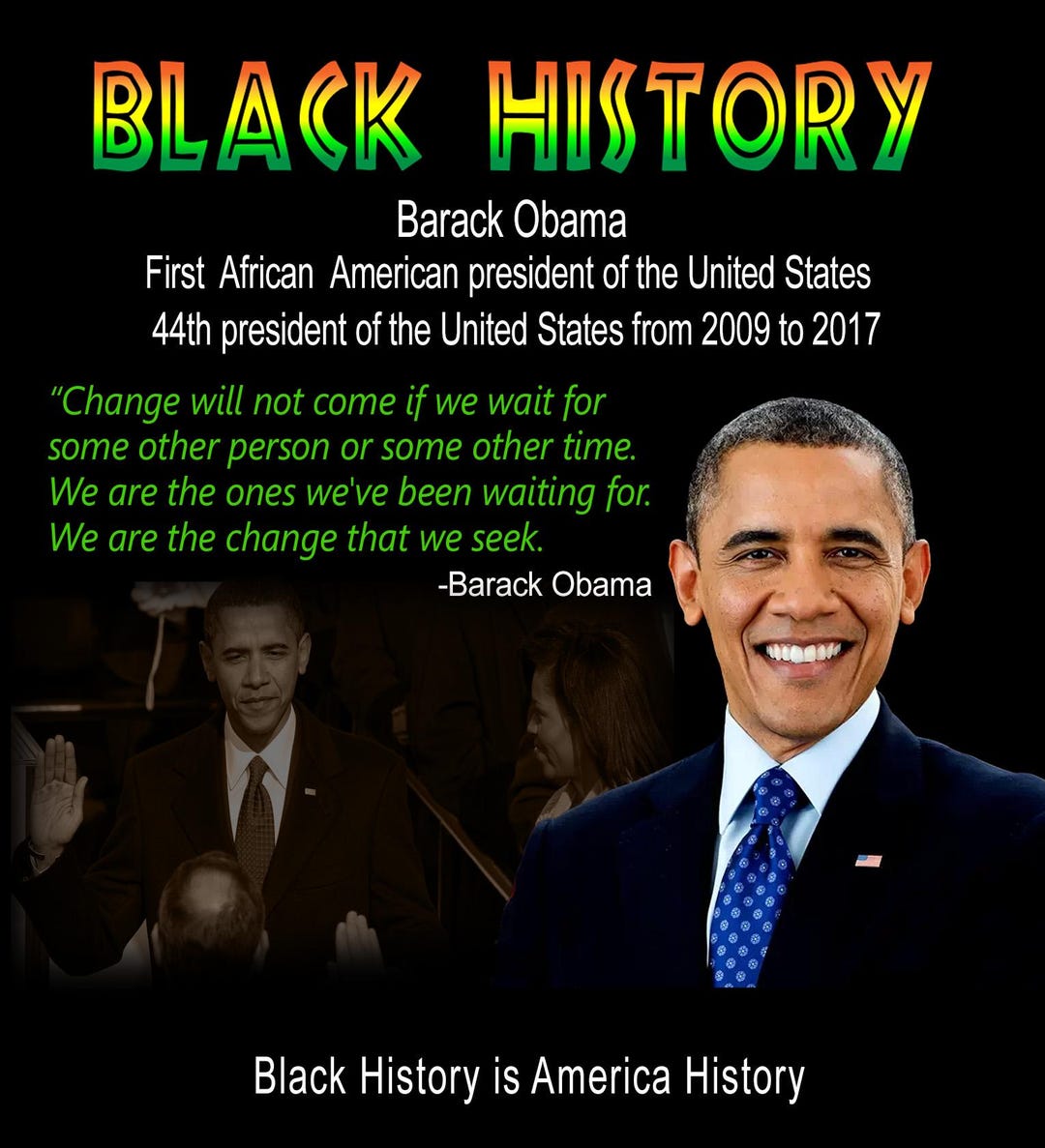 Barack Obama Black History Poster , Black History Month Poster ...