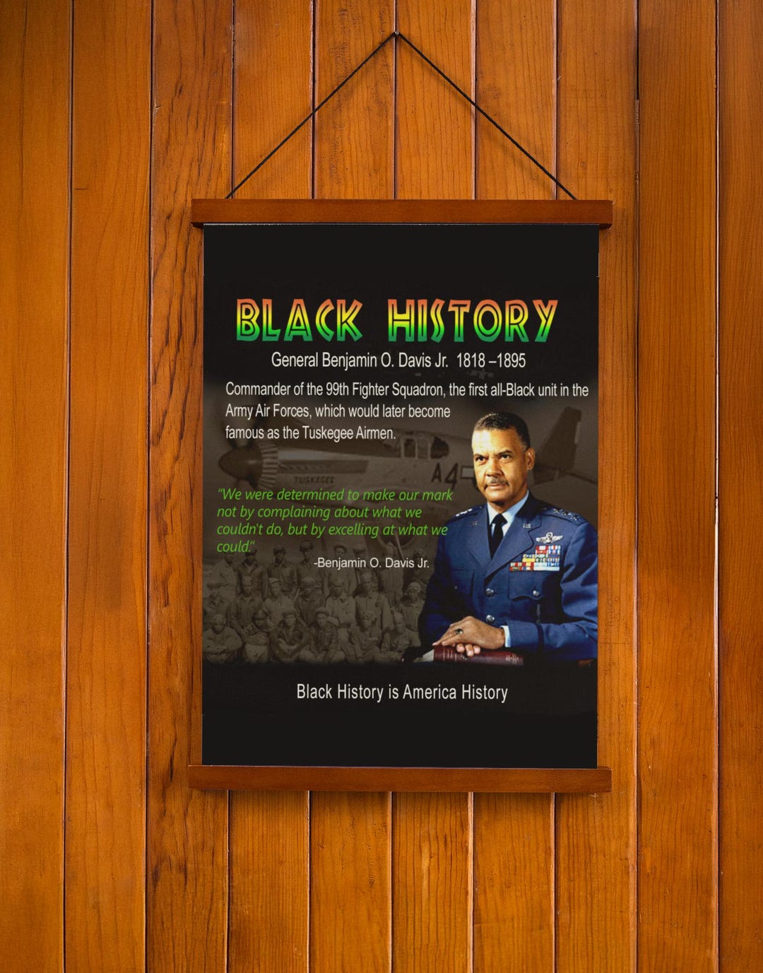 Lt. Gen. Benjamin O. Davis Jr. Black History Month Poster, 99th Fighter ...