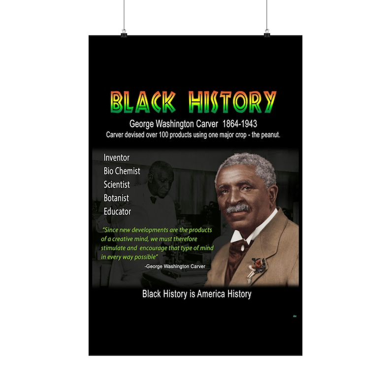 George Washington Carver Poster Matte Vertical Posters Black History ...