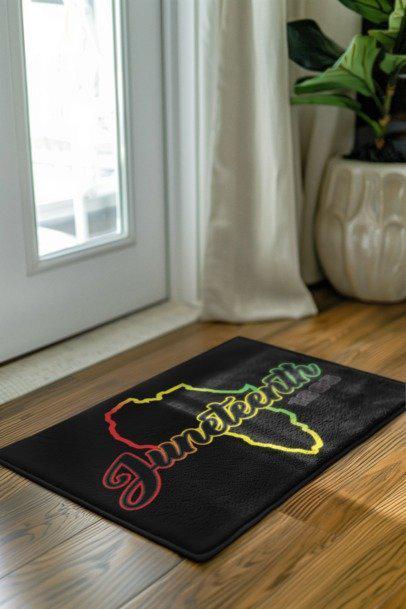 Black Juneteenth Outdoor Rug, African Pride Floor Mat, Celebration ...