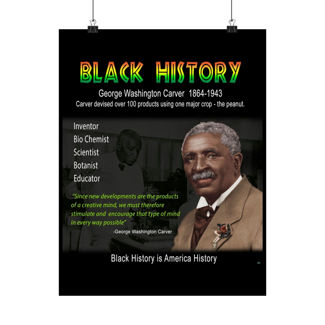 George Washington Carver Poster Matte Vertical Posters Black History ...