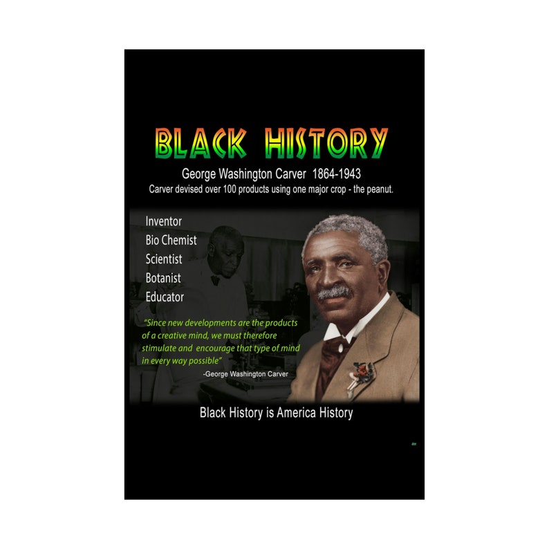 George Washington Carver Poster Matte Vertical Posters Black History ...