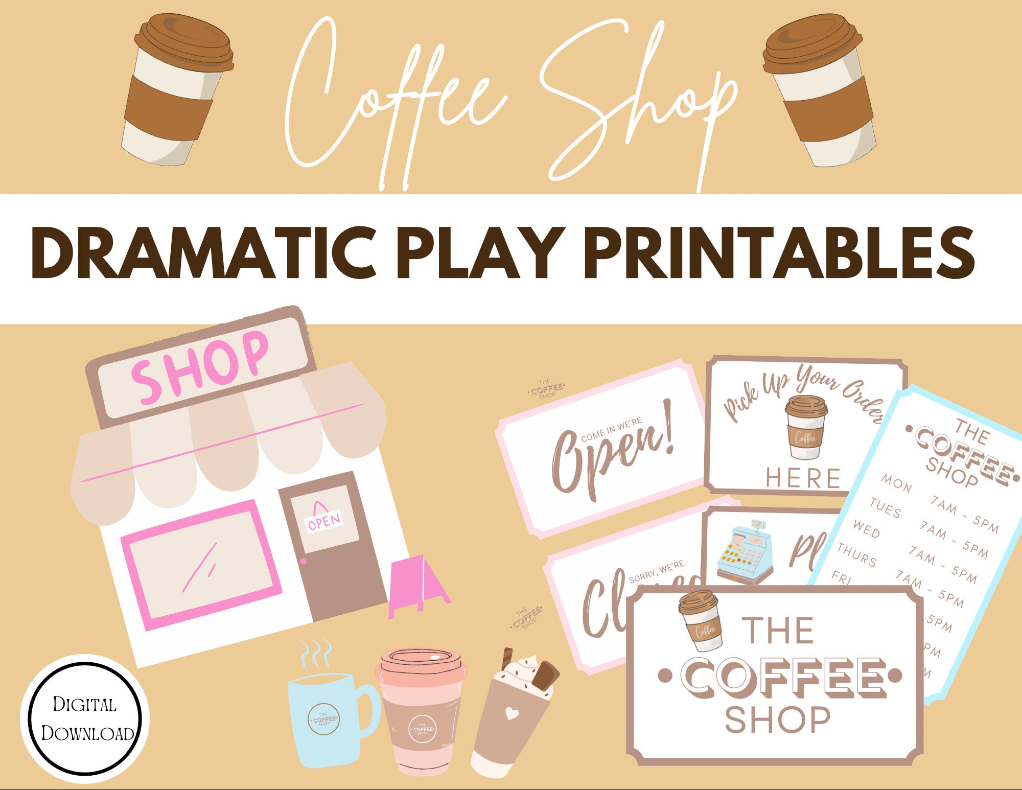 Coffee Shop Coffee Shop Dramatic Play Sensory Bins - Etsy
