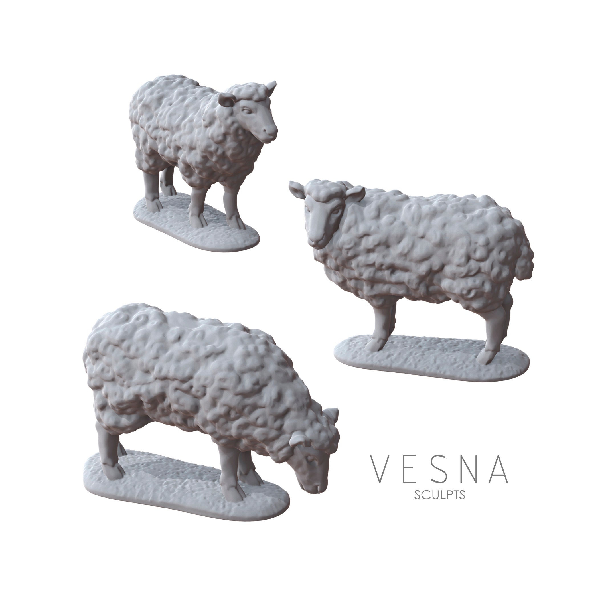 Flock of Sheep - Terrain/diorama Accessory Pack - Etsy