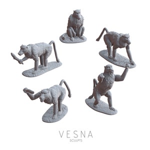 Chacma Baboon - Terrain/diorama Accessory Pack - Etsy