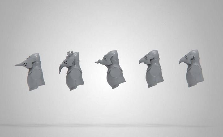 Turnip28 - 21 X Armoured Torso's and 1 X Toff Plague Doctor Mask With ...