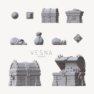 Treasure Chests and Coins - Basing Accessory Pack - Etsy