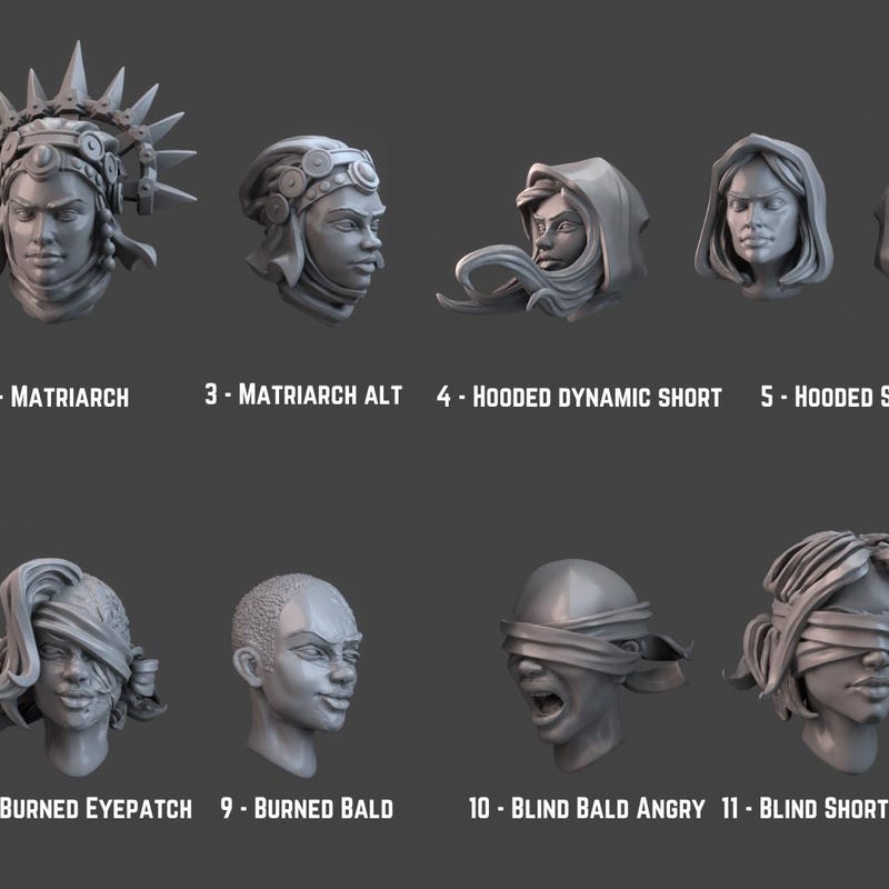 40k Female Sci Fi Heads - Etsy UK