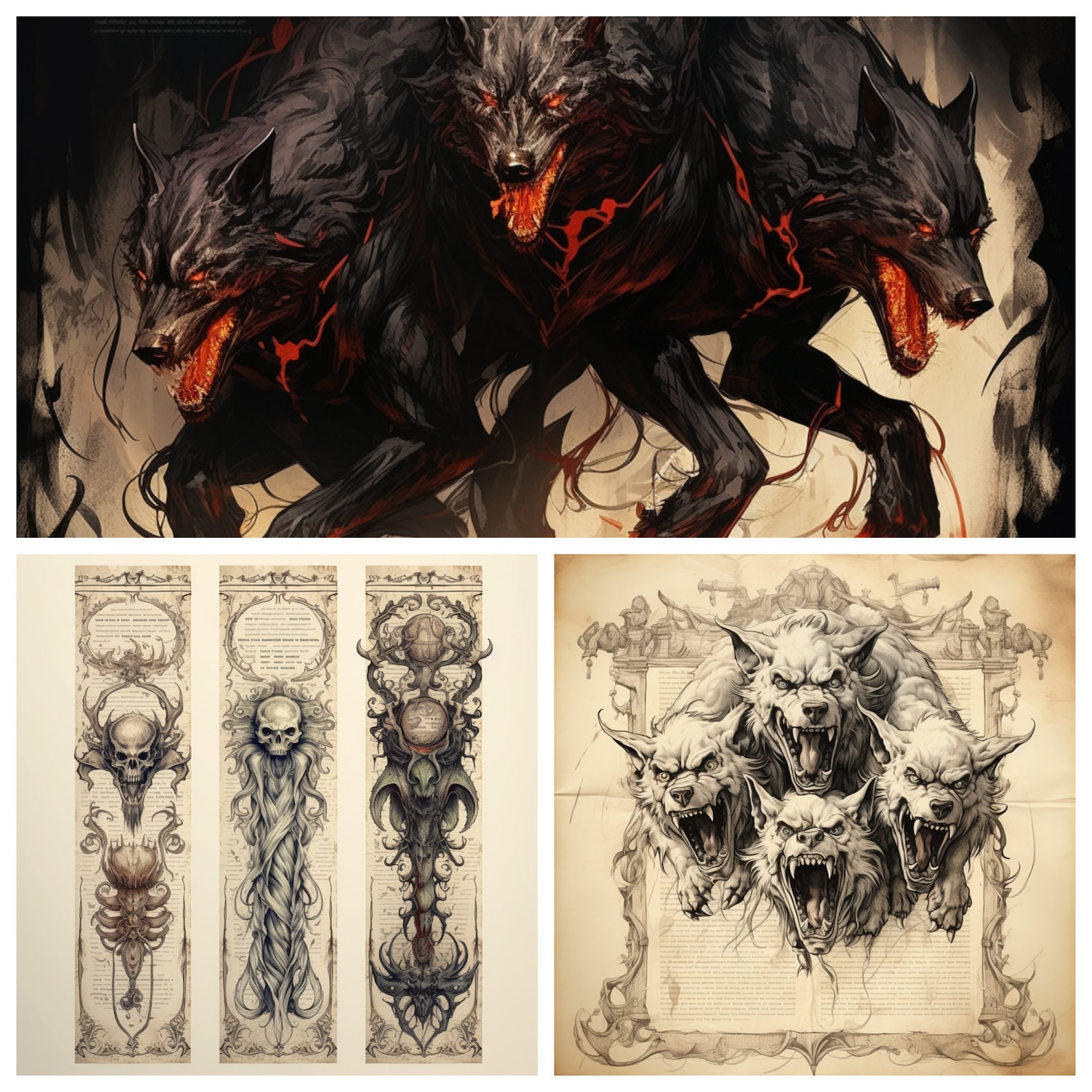 Bestiary Pages: Vol 2, Printable Scroll, Digital Download, Scrapbooking ...